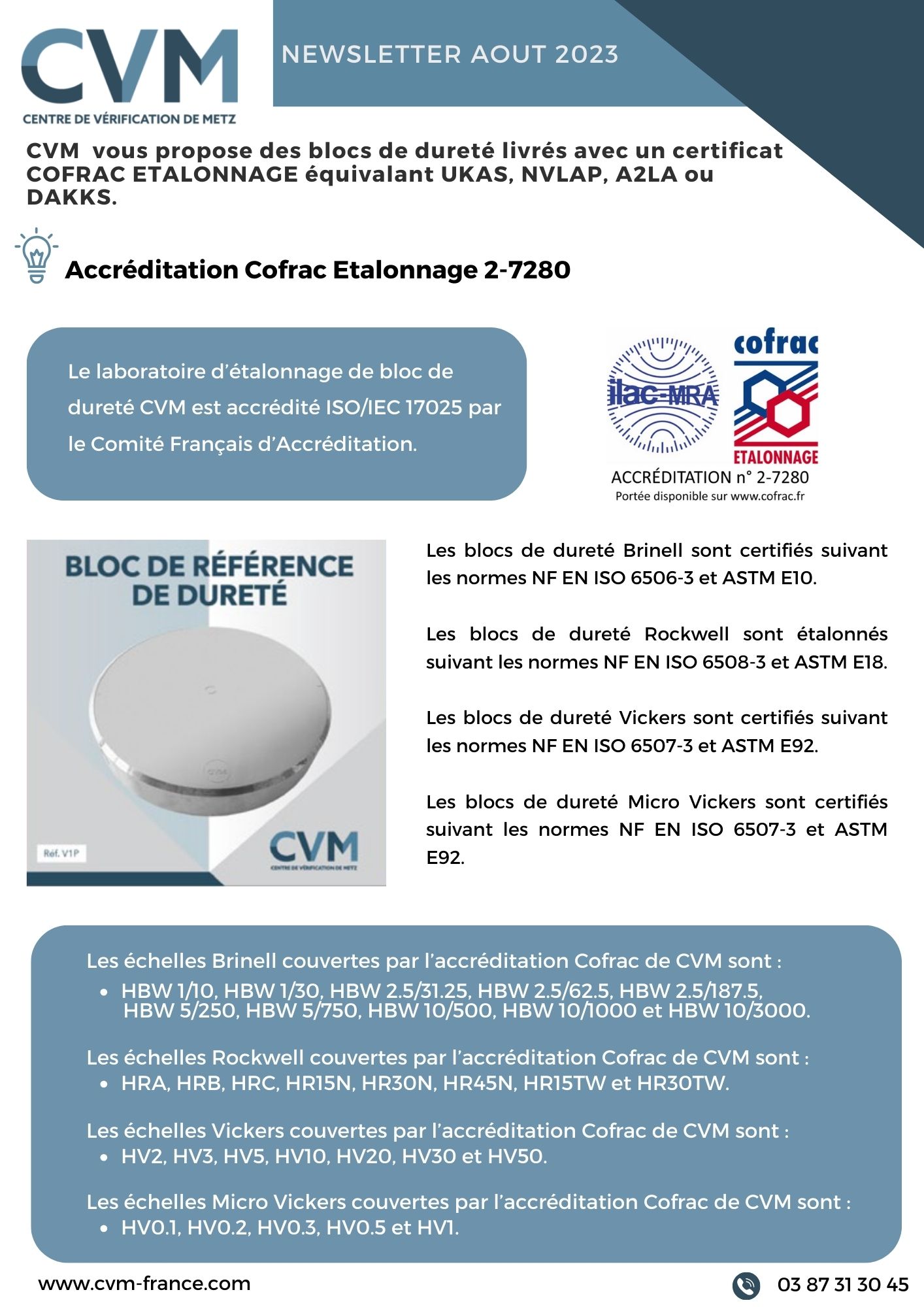 NEWSLETTER CVM SEPTEMBRE 2023 - CVM - Centre de vérification de Metz